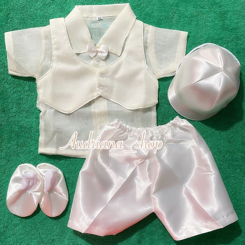 0-12mo | Baptismal Baby Barong Set | Newborn Baptismal Clothes ...