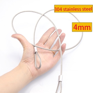 4mm5mm6mm8mm safety cable with loop 304 stainless steel wire rope ...