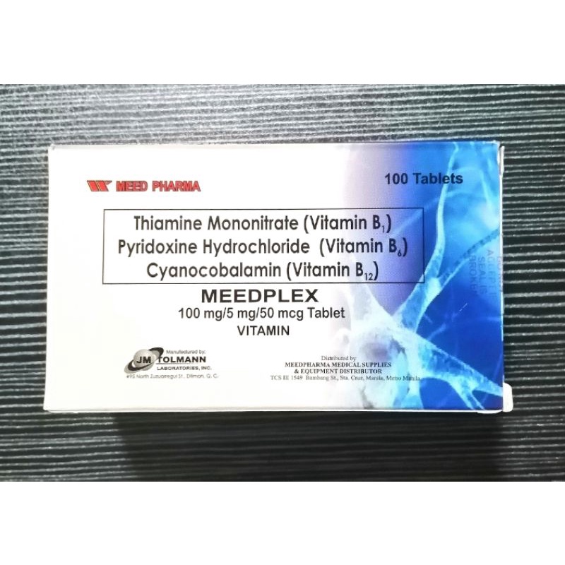 Vitamin B Complex Meedplex 100 tablets | Shopee Philippines