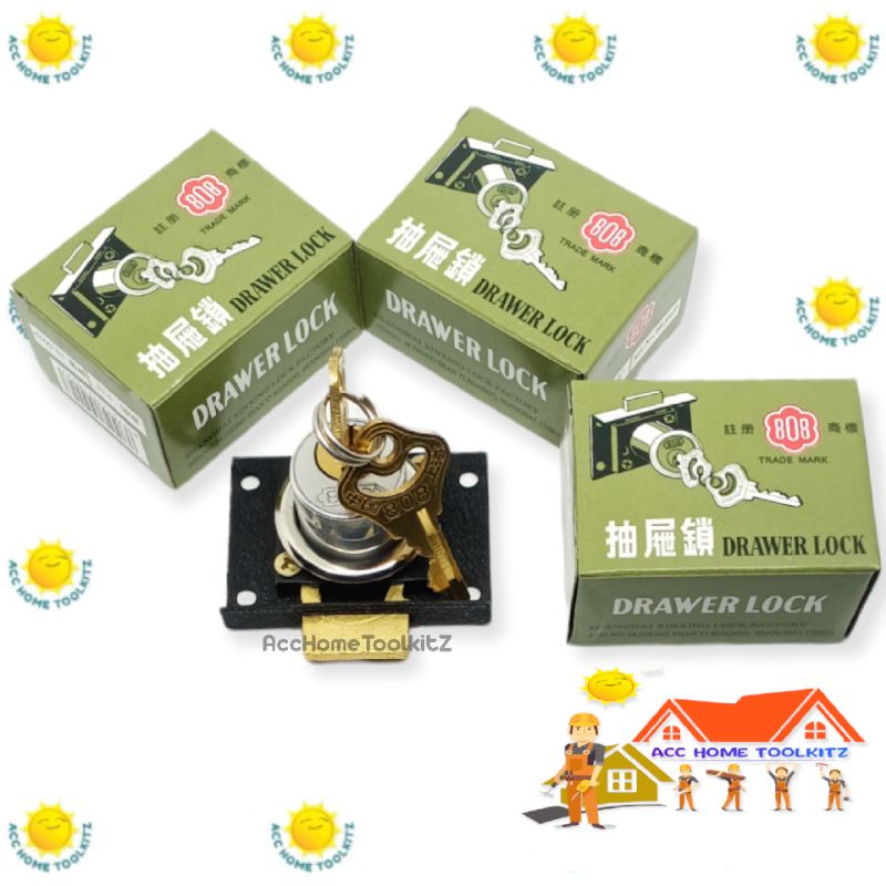 Original Shanghai 808 Large 22MM Cabinet Drawer Lock / Drawer Lock ...