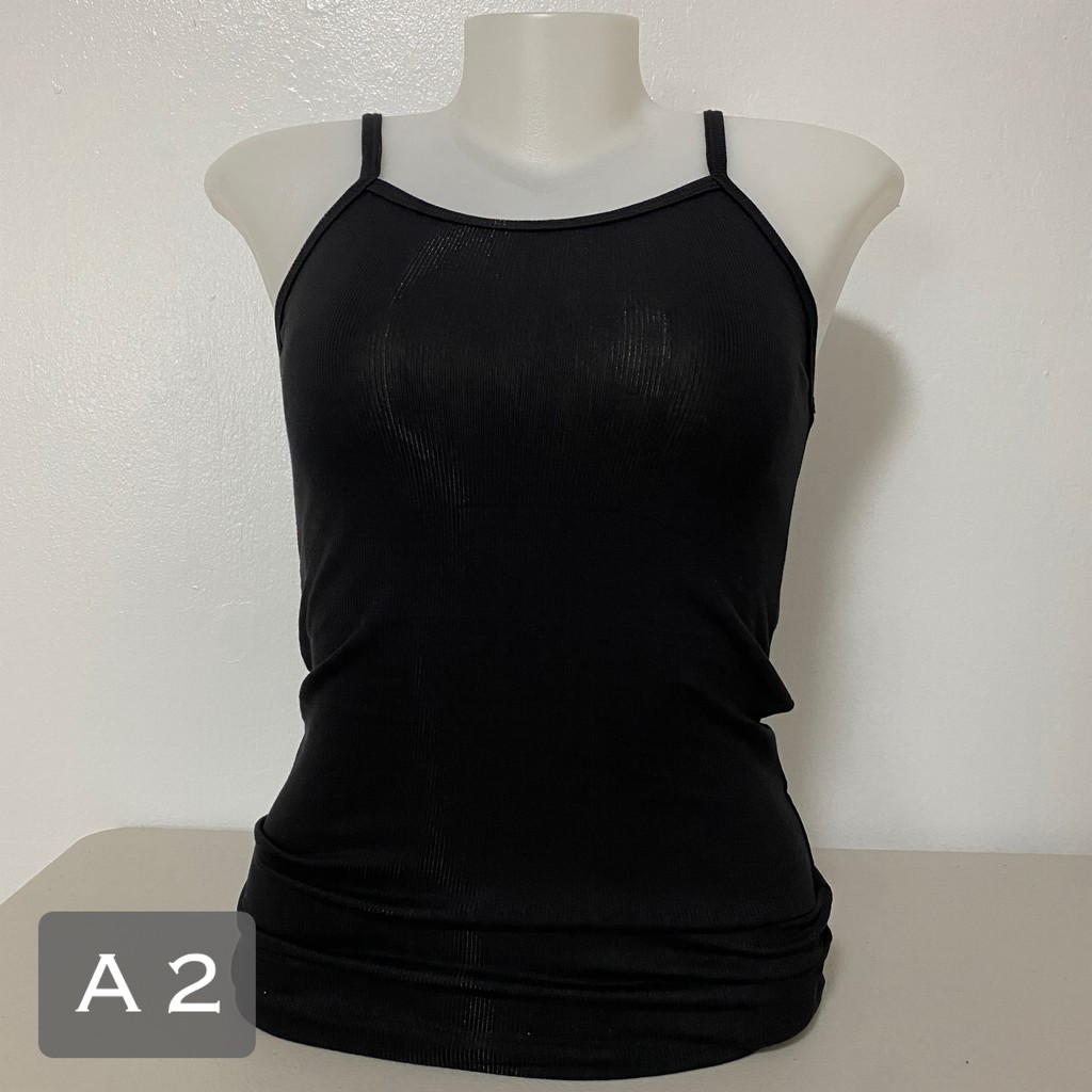 WT47 - Women's PLAIN STRIPES SPAGHETTI STRAP SANDO SPAG TANK TOP FITS ...