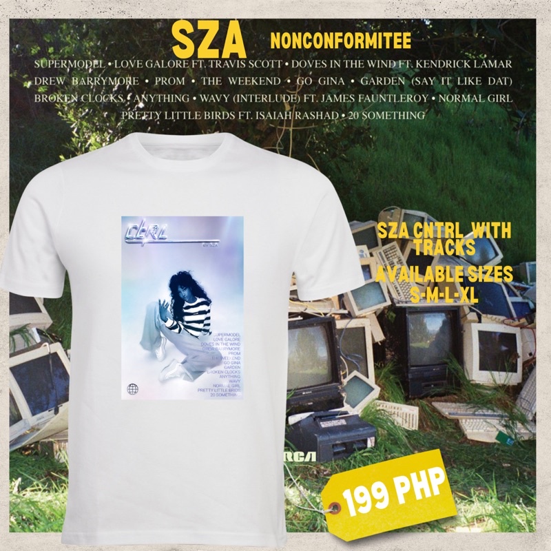 Sza Ctrl Album Poster Merch Unisex T-shirt Cotton Rubberized Print ...