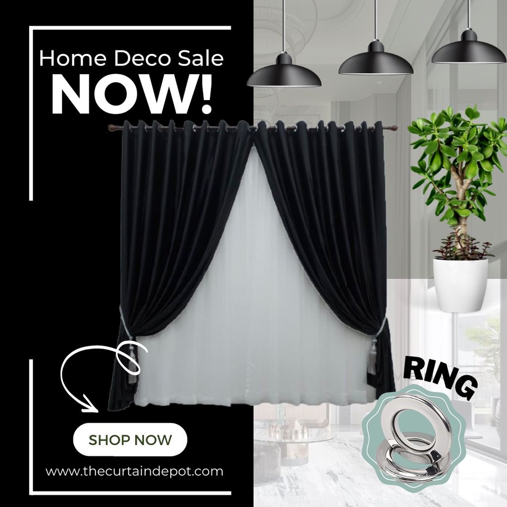 G15-Ready Made Curtain!!! Siap Jahit Langsir ,Langsir Kain Tebal (Hook ...