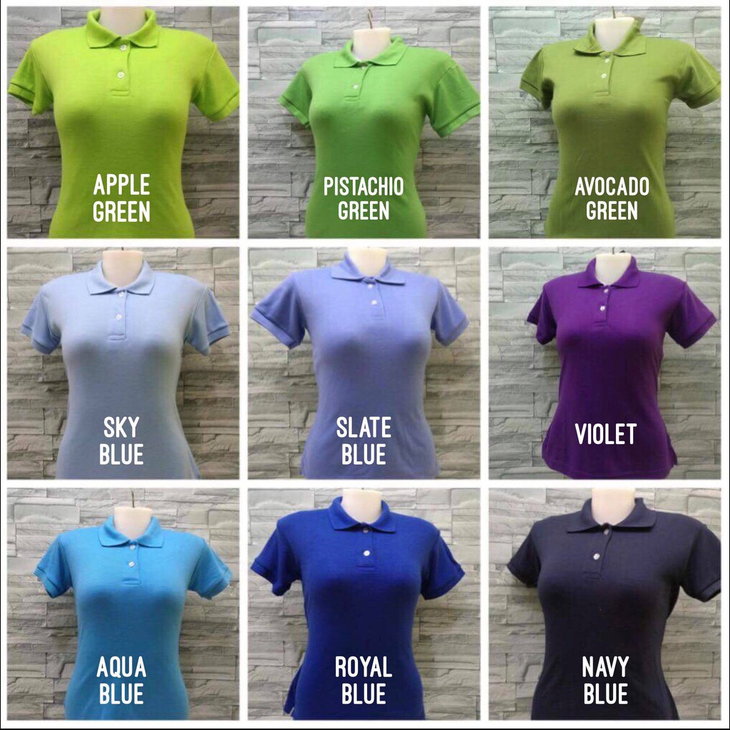 Stock No. 9810 - Women’s Classic Plain Polo Shirt School Church Company ...