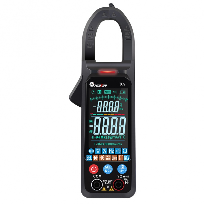 TOOLTOP X5 Multimeter Digital Tester Clamp Meter NCV Measuring Direct ...