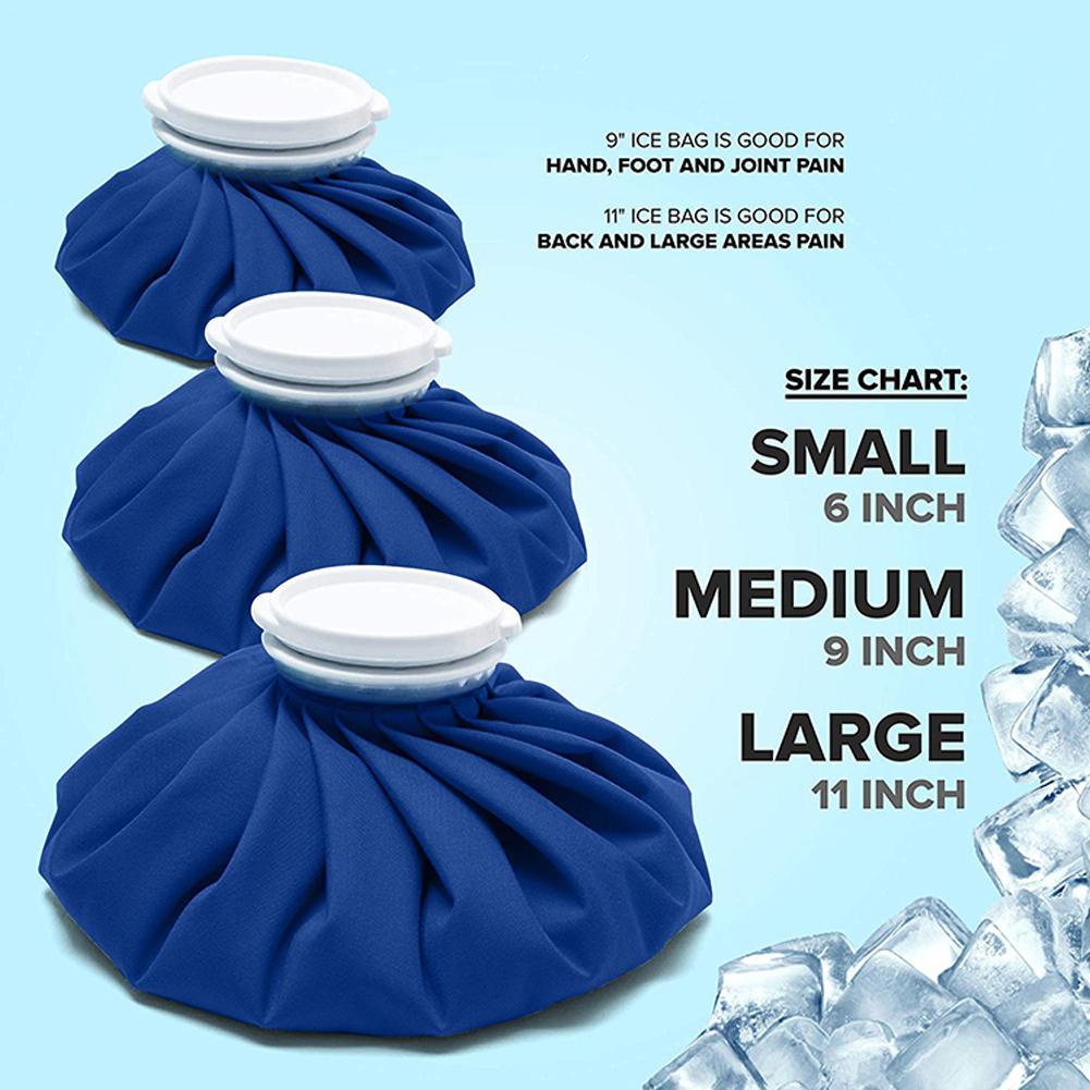 Reusable Ice Bag with Leak-Resistant Wide Cap, Blue, Multiple Sizes ...