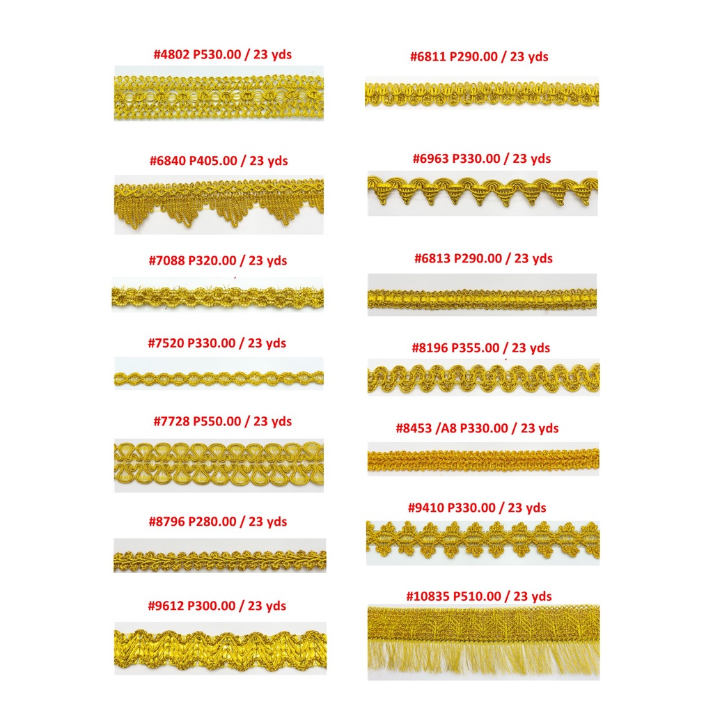 Metallic Gold Trimmings (by roll) Part 1 | Shopee Philippines