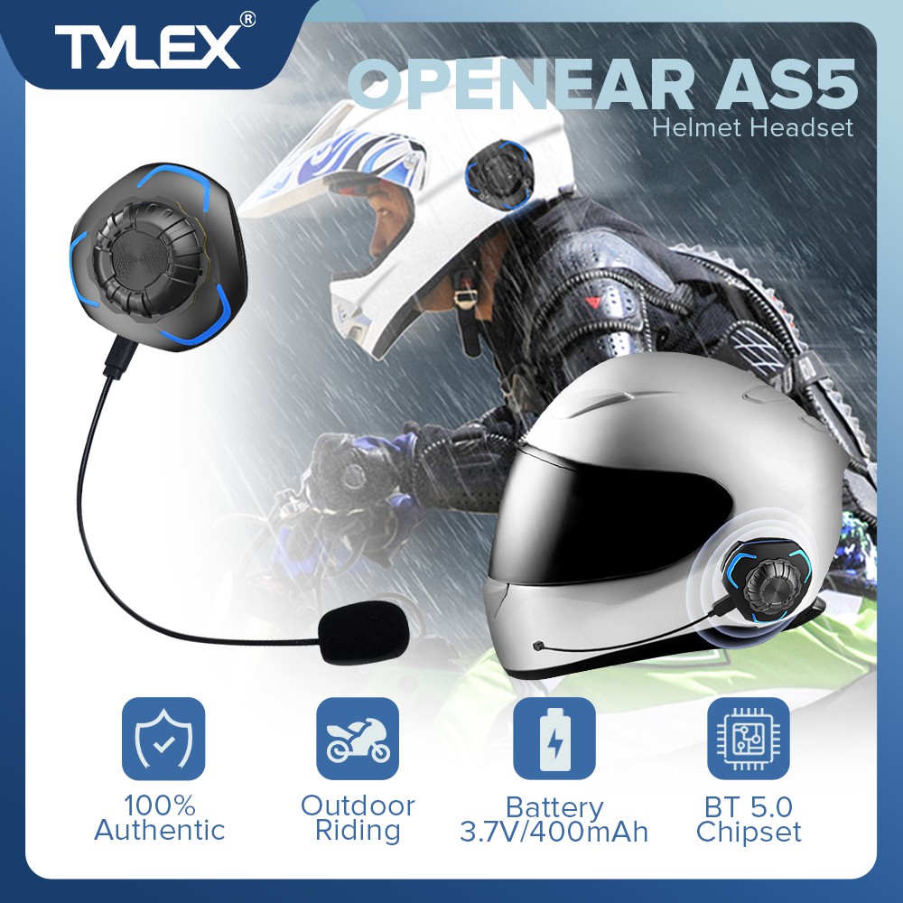 Tylex OPENEAR AS5 Motorcycle Helmet Headset With 400mAh 8Hrs Working ...