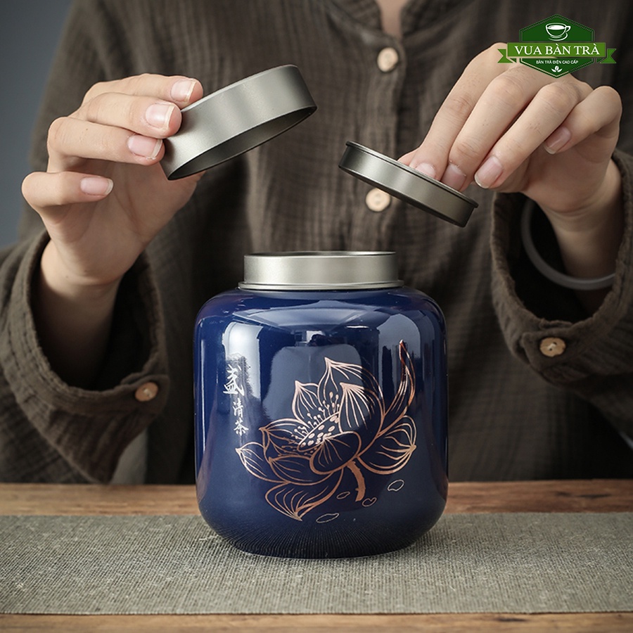 German Ceramic Tea Jar With Glazed High Quality, Super Tight 2 Layers ...