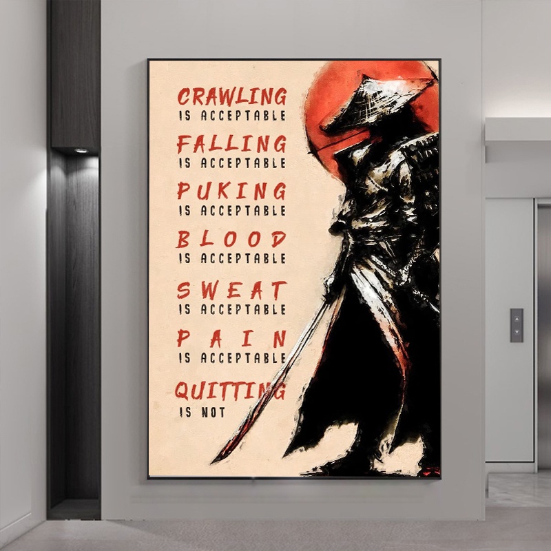 Wallpaper Japanese Samurai Spirit Art Posters And Modern Prints On ...