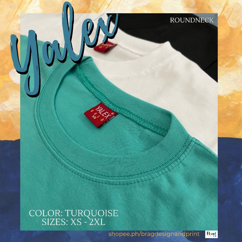 YALEX Turquoise | ROUNDNECK | Red Label | Plain Shirt | Shopee Philippines