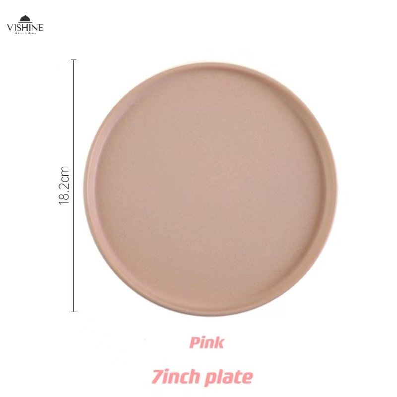 VISHINE Ceramic Dinner Plate Japanese Stoneware Sesame Glaze Tableware ...