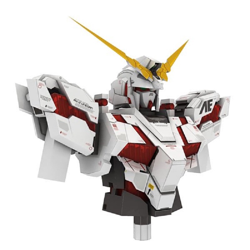 Gundam RX-0 Unicorn Bust Positive Proportion Paper Model | Shopee ...