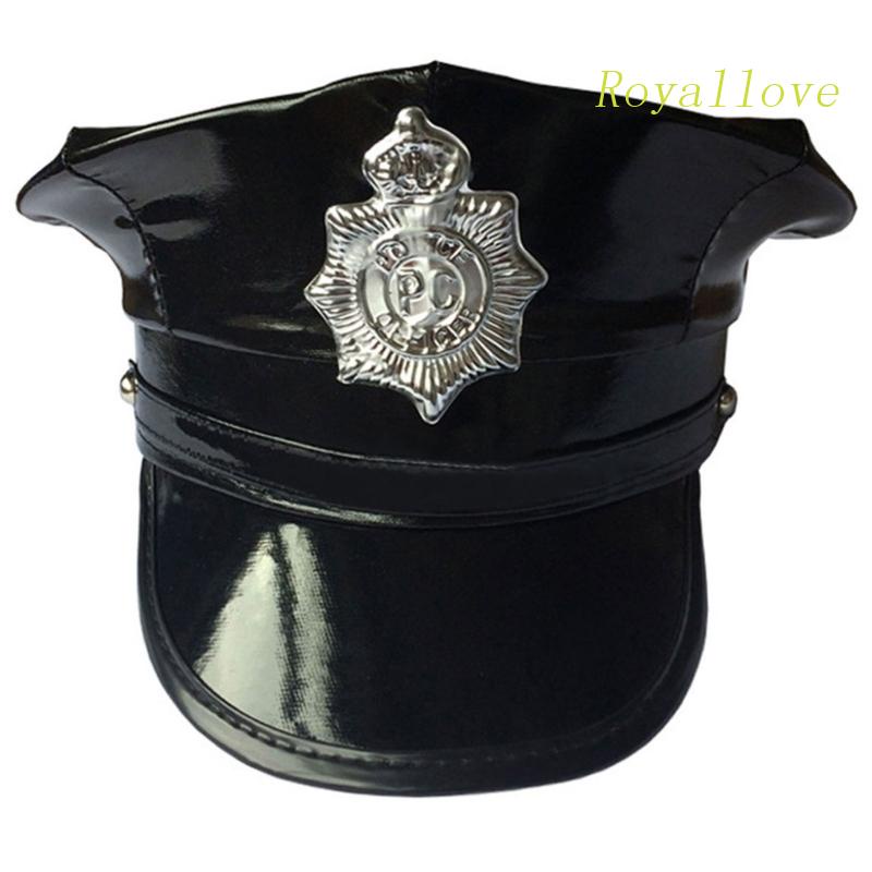 royal Police Officer Hat And Badge Women Newsboy Hat Police Costume Men ...