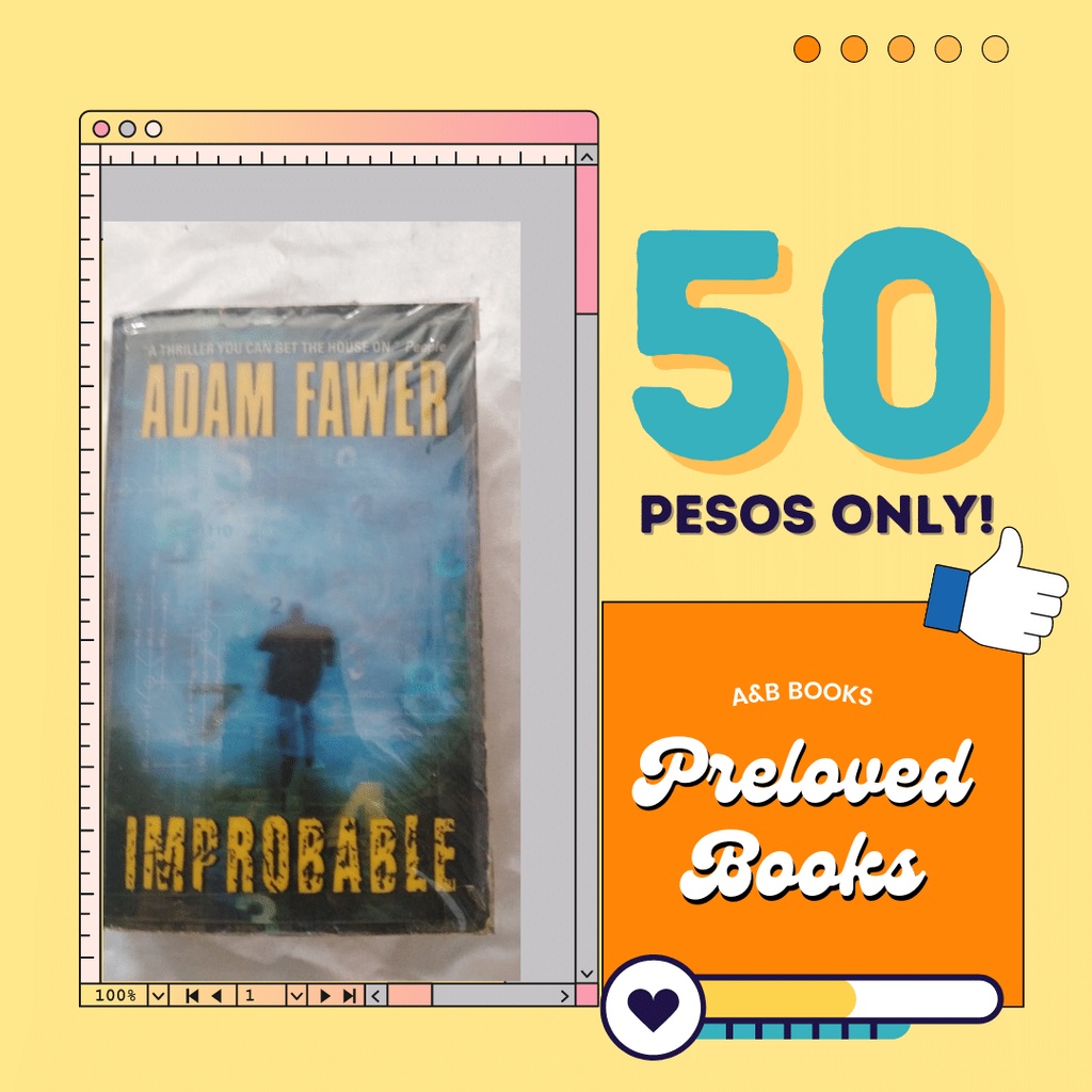 Improbable by Adam Fawer (PAPERBACK, PRE-LOVED) | Shopee Philippines
