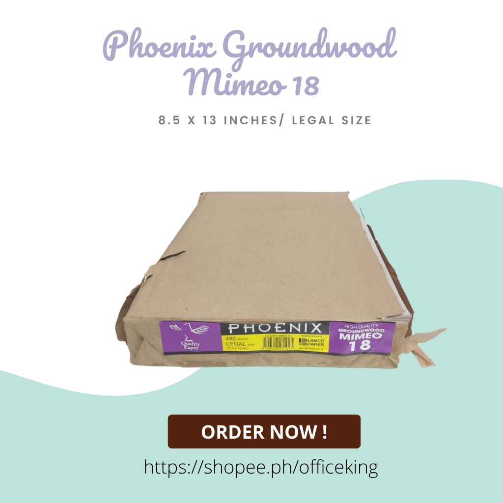 Phoenix Groundwood mimeo 18 Long/legal size | Shopee Philippines