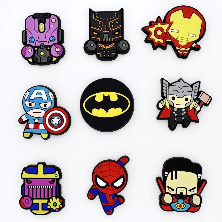 Fashion Crocs Jibbitz Creative Cute American Marvel Cartoon Pattern ...