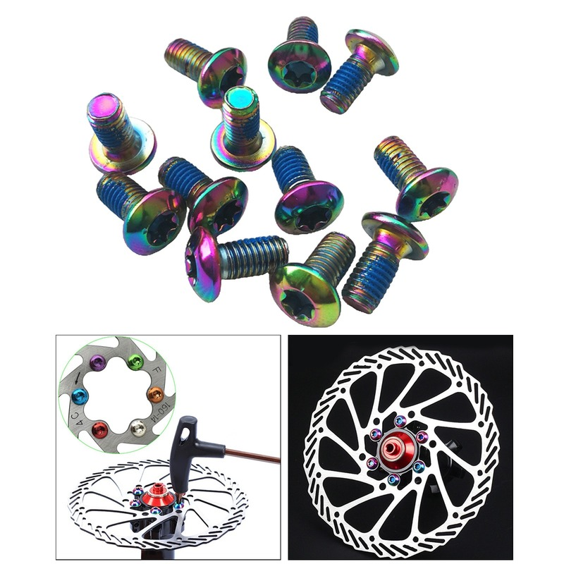 im 12PCS Colorful Mountain Disc Brake Rotor Bolts T25 Head M5x8mm Bike ...