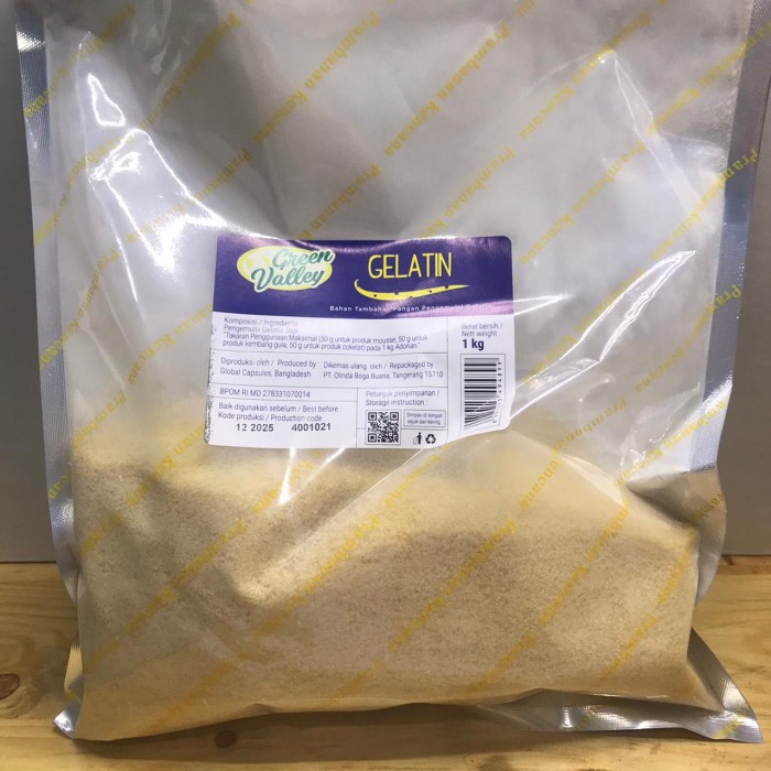 Green VALLEY HALAL GELATIN POWDER 1 KG HALAL GELATIN POWDER | Shopee ...