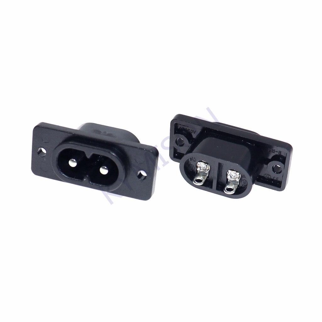 10pcs/lot AC Power Socket, IEC 320 C8 Male Firgure 8 Adapter Socket ...