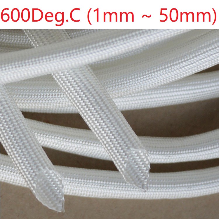 1/2/5M Fiberglass Tube 1mm ~ 50mm 600 Deg.C High Temperature Chemical ...