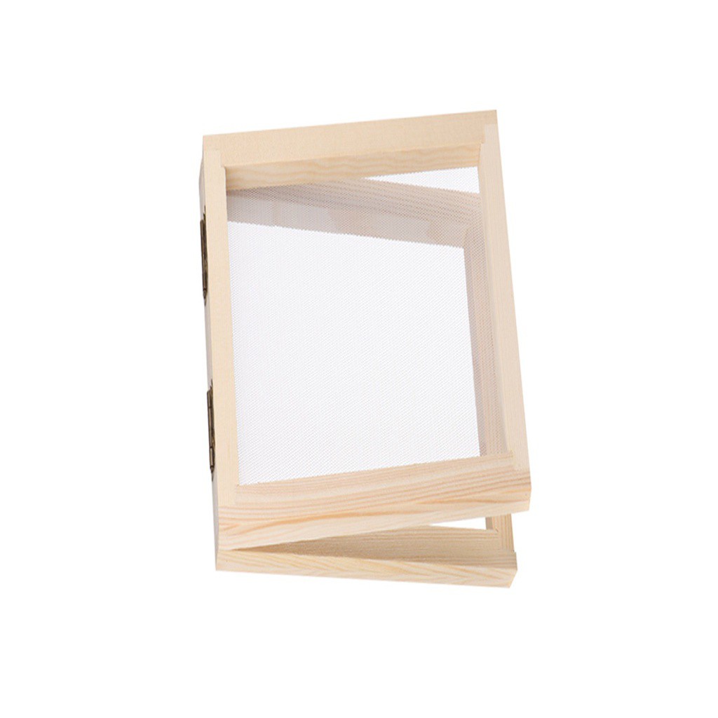 HILARIO DIY Screen Frame Retro Wooden paper holder Paper Making Screen ...