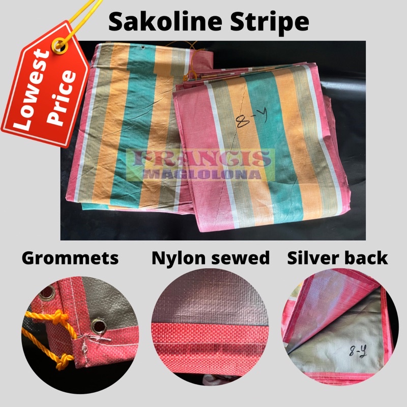 Sackoline Stripe Silver back Super Trapal Lona (Big size) | Shopee ...