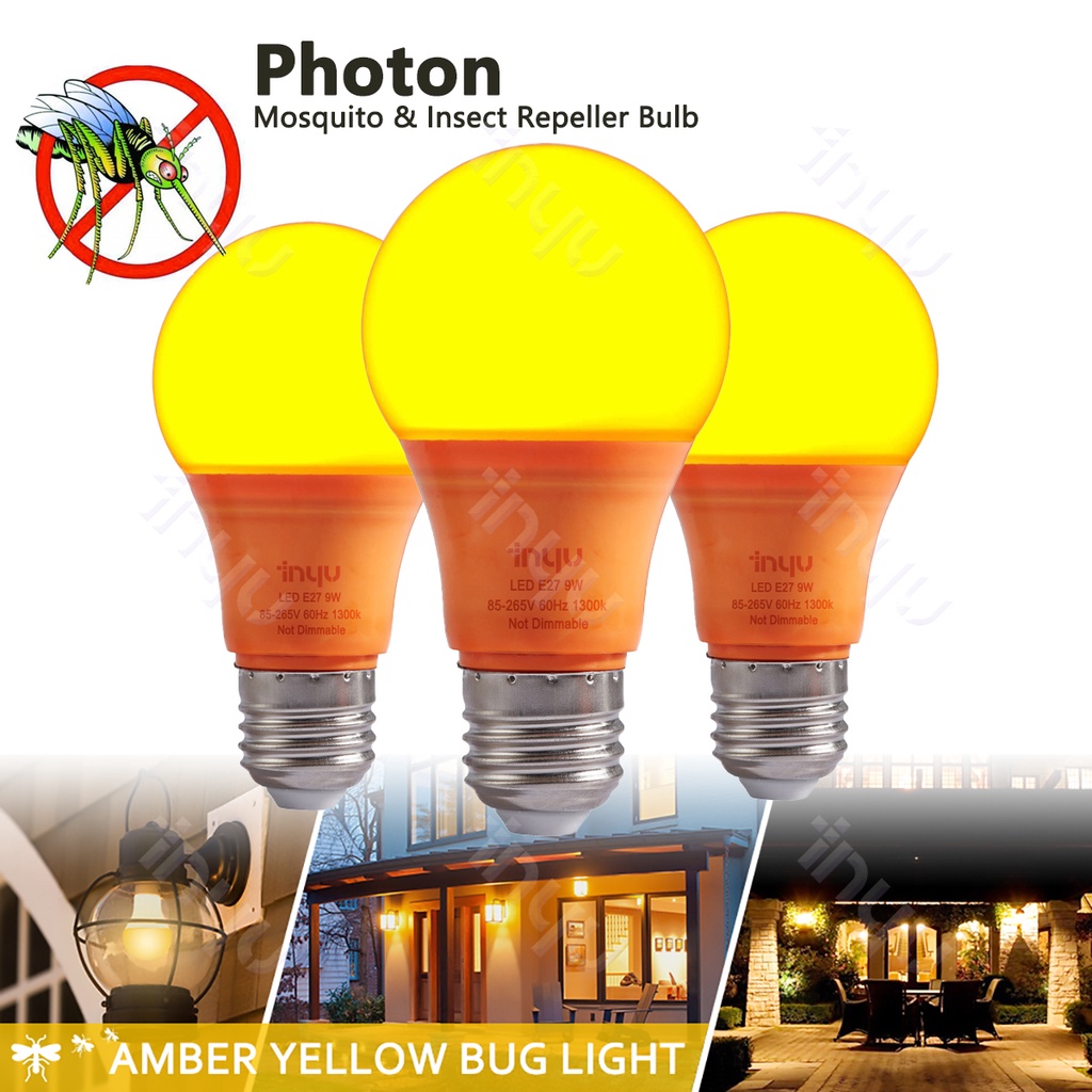Bug Light Bulb Yellow LED Bulbs, Outdoor Porch Lights, Amber Bedroom ...