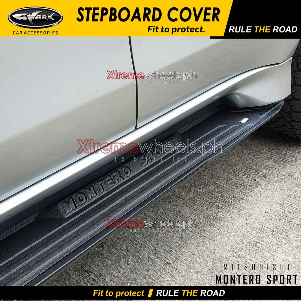 Mitsubishi Montero Sport 2020-2025 Shark Side Stepboard Cover Black ...