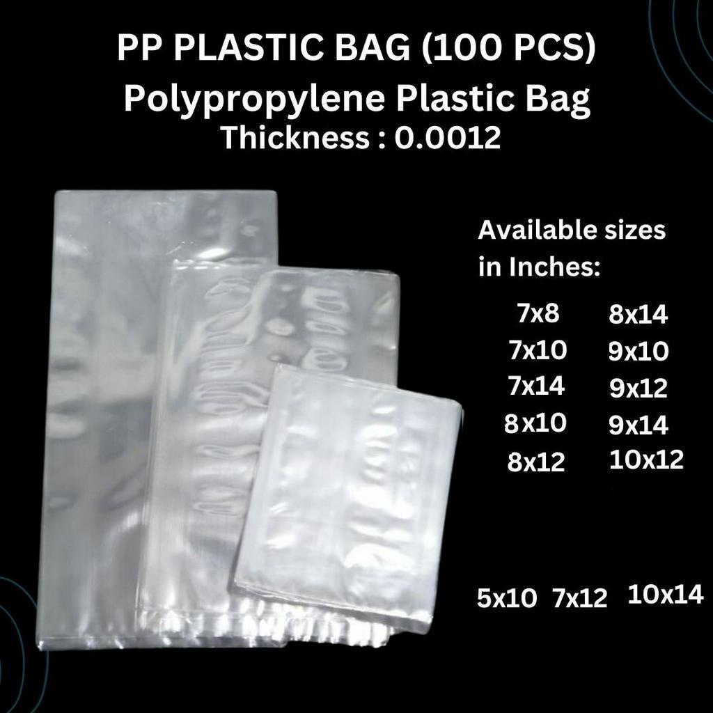100pcs PP Clear Plastic bags (7 to 12 inches) 0.0012 thickness | Shopee Philippines