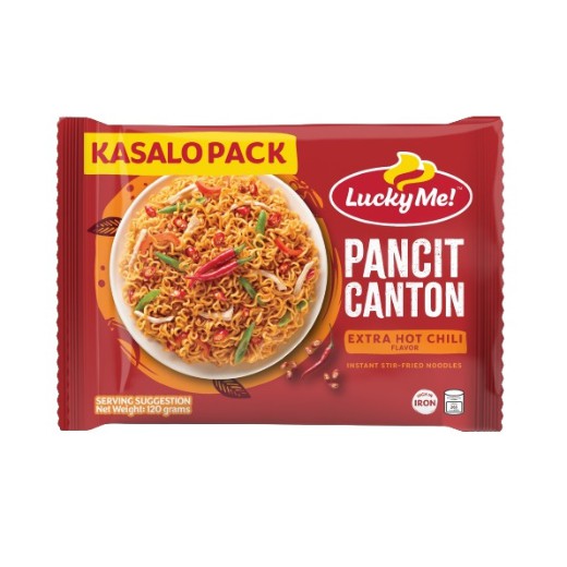 GWP Lucky Me! Pancit Canton Instant Noodles Extra Hot Chili Kasalo Pack ...