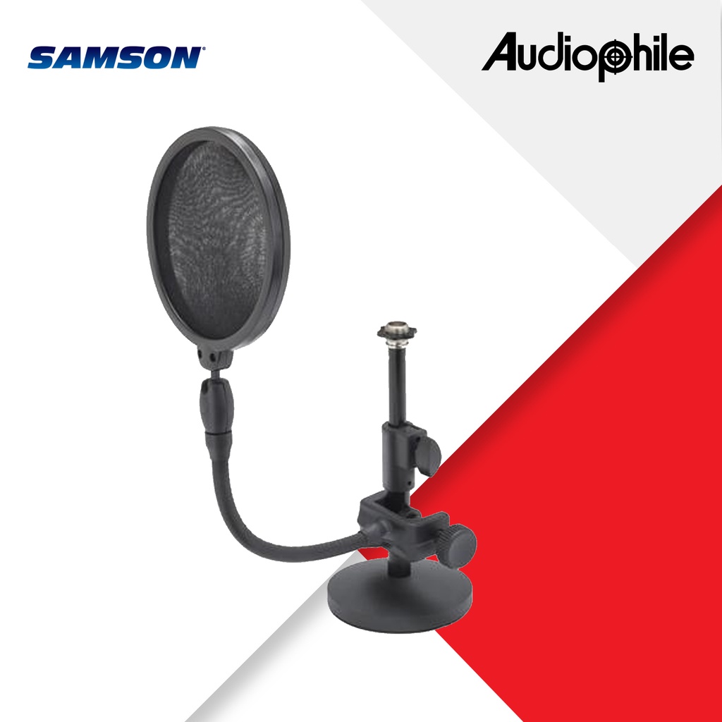 Samson MD2/PS05 Bundle - Desktop Microphone Stand and Microphone Pop ...