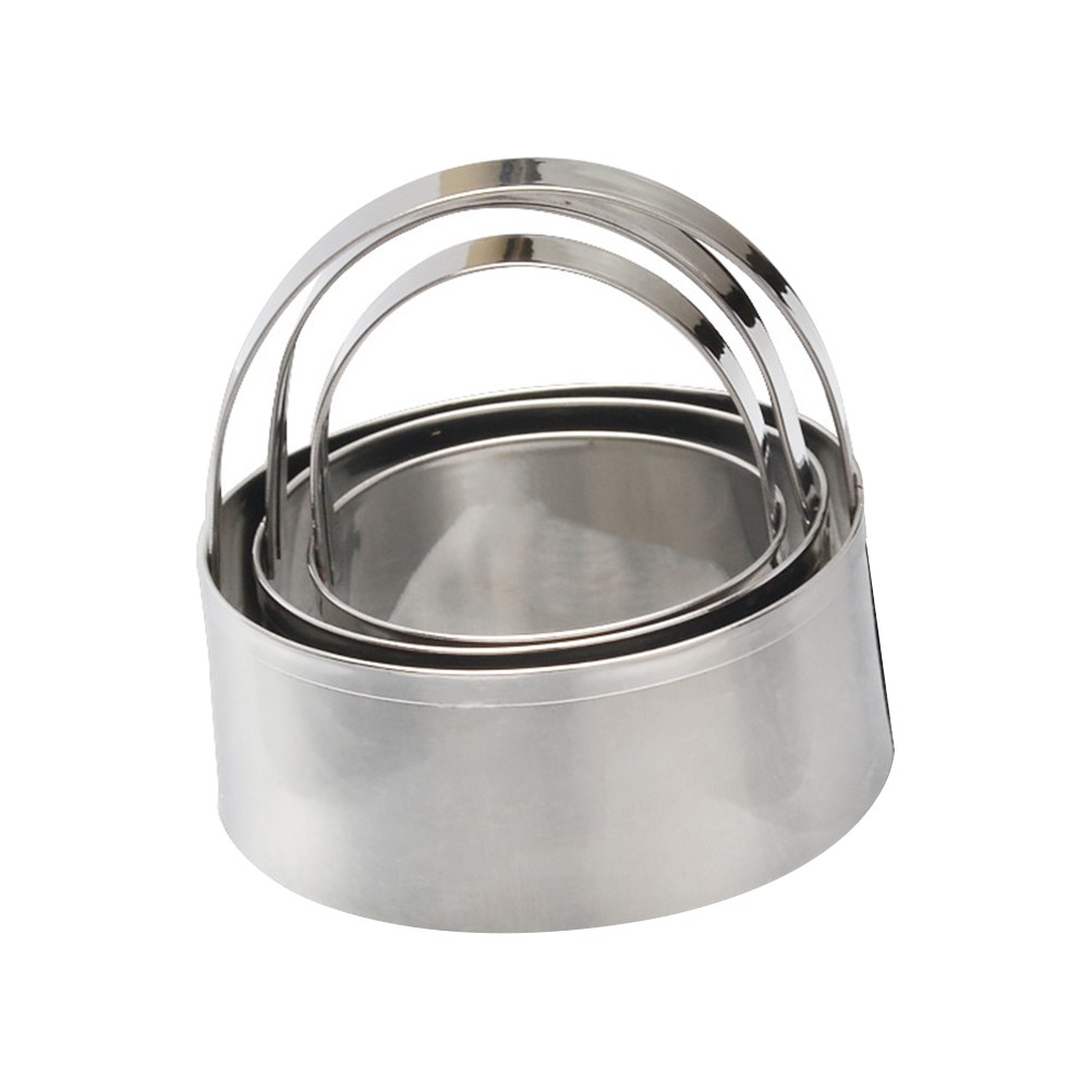 [READY STOCK] Stainless Steel Cookie Cutters Oval Circle Donut Round ...