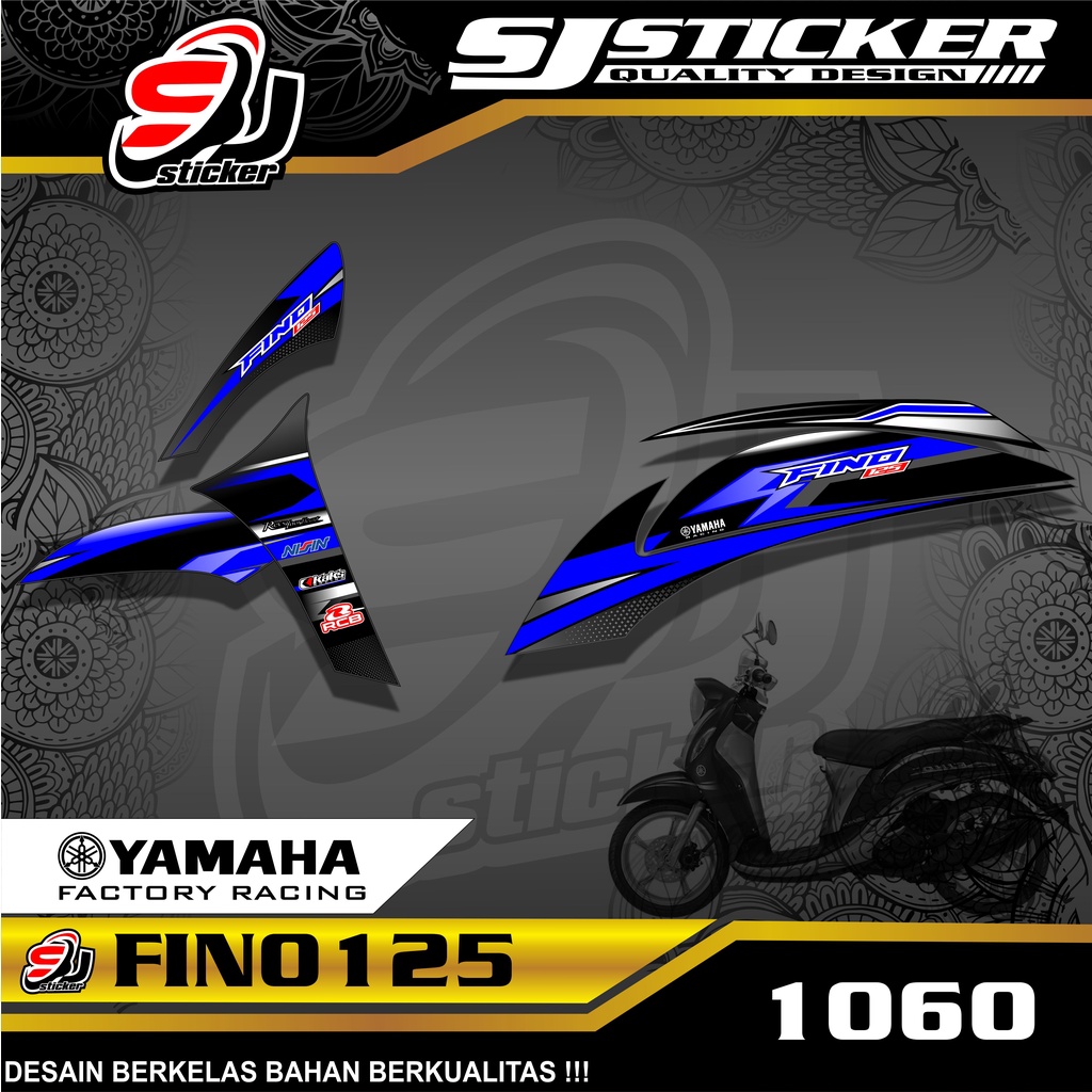 1060 STRIPING MIO FINO 125 RACING VARIATION STICKER LIS STYLE SEMI FULL ...
