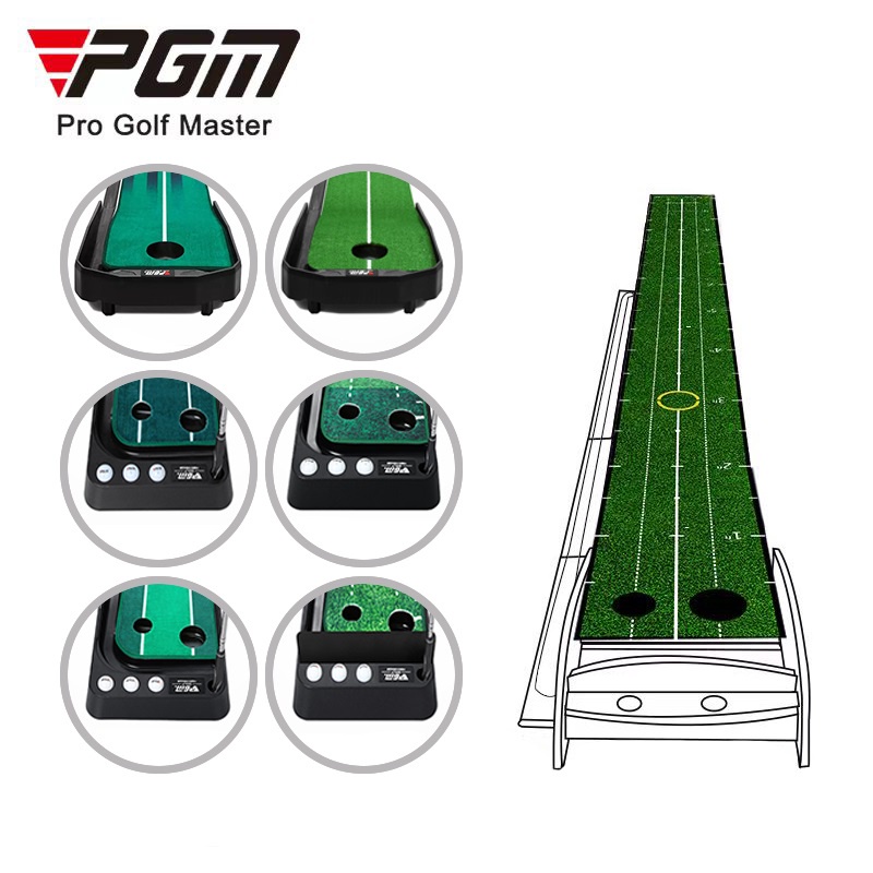 PGM putter trainer 3m golf practice putting mat with auto ball return track and baffle | Shopee ...