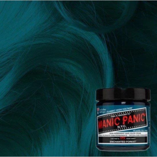 Manic Panic Enchanted Forest vegan semi permanent deep green hair color ...