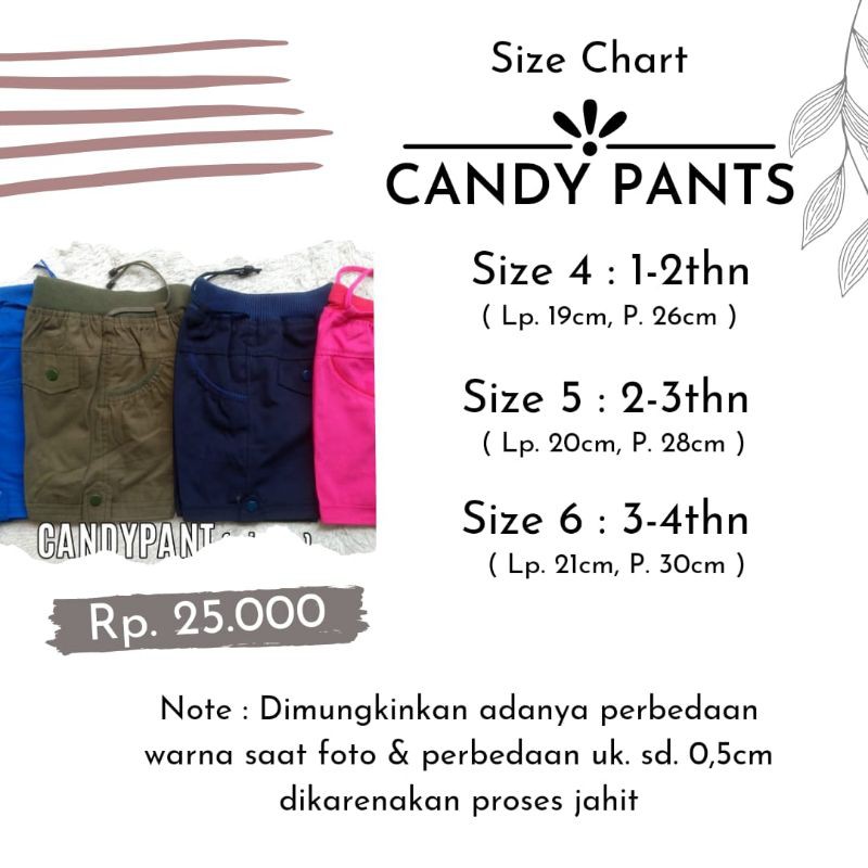 Candy Pant (Children's Shorts) | Shopee Philippines