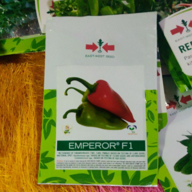 PLASTIC SILI/ SWEET PEPPER HYBRID SACHET EMPEROR F1 EAST-WEST SEEDS 330 ...