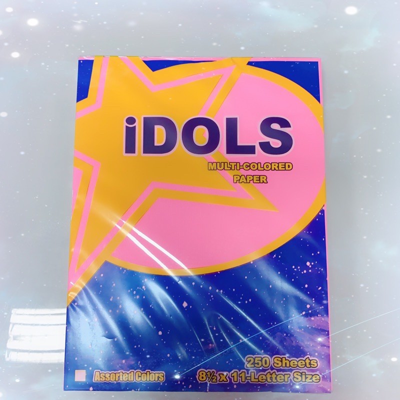 IDOLS Color Paper Multi-colored paper 8.5"X11" Letter Size 250sheets ...