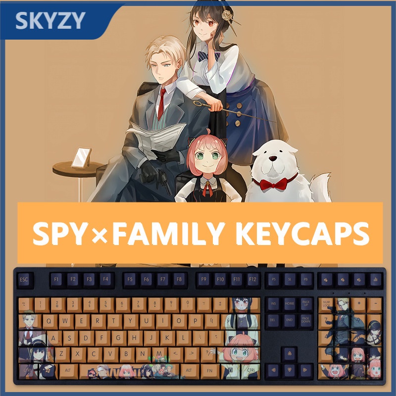 SPY×FAMILY Keycaps Cherry Profile Anime PBT Dye Sub Mechanical Keyboard ...