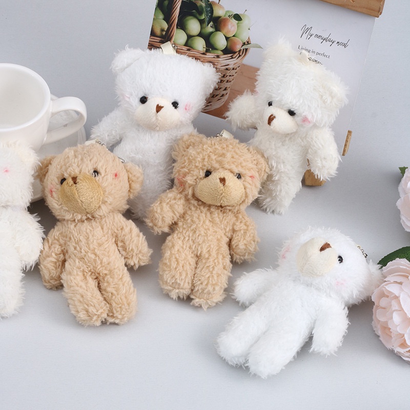 Pearl Velvet Bear Plush Toy Keychain Pendant Teddy Bear Plush Toy ...