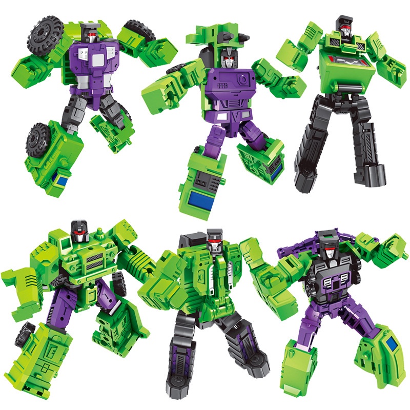 Transformation 6 in 1 Model Defensor Devastator Toys Action Figure ...