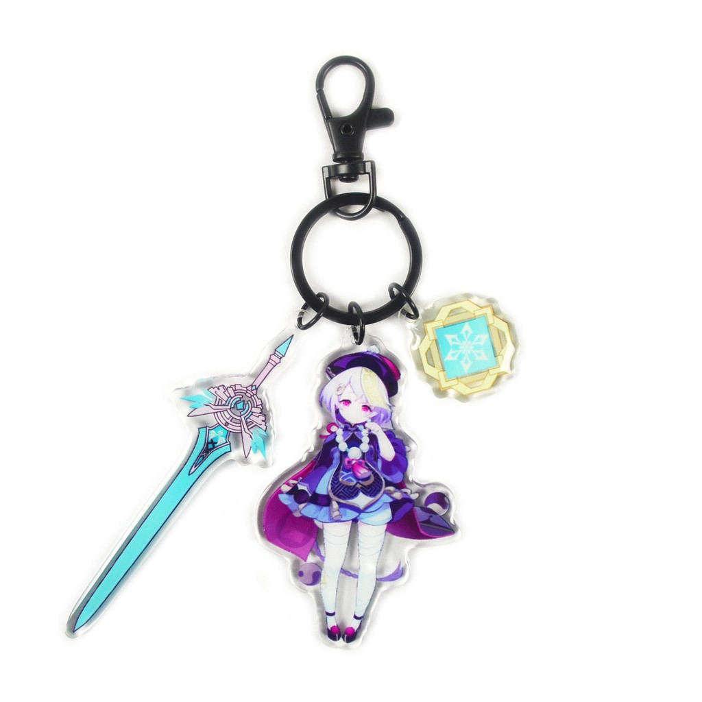 3 in 1 Genshin Impact Keychain Furina Wriothesley Character 3 in1 ...
