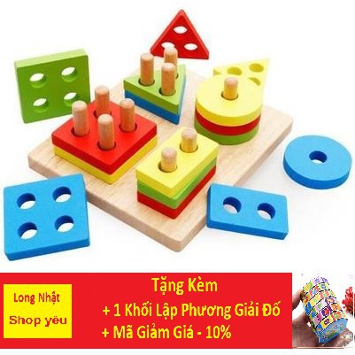 Wooden Toys - Drop Shapes, Insert 4 Basic Shapes, distinguish colors ...
