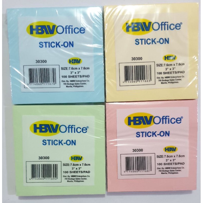 Hbw Office Stick On Memo Pads | Shopee Philippines