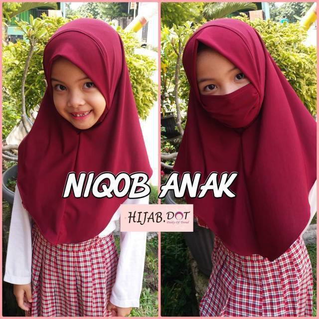 Hijab NIQAB Children NON PED Age 3-7 all size JILBAB Mask JERSEY BALON ...