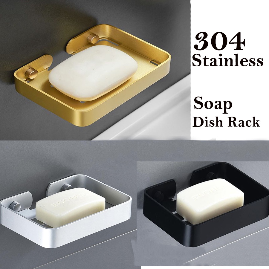 304 Stainless Bathroom Soap Dish / Bathroom Soap Rack | Shopee Philippines