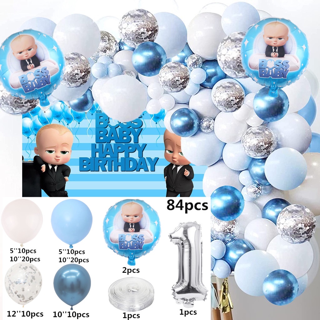 Blue Balloon Garland Kit Boss Baby Theme Baloon Arch Balloon Baby ...