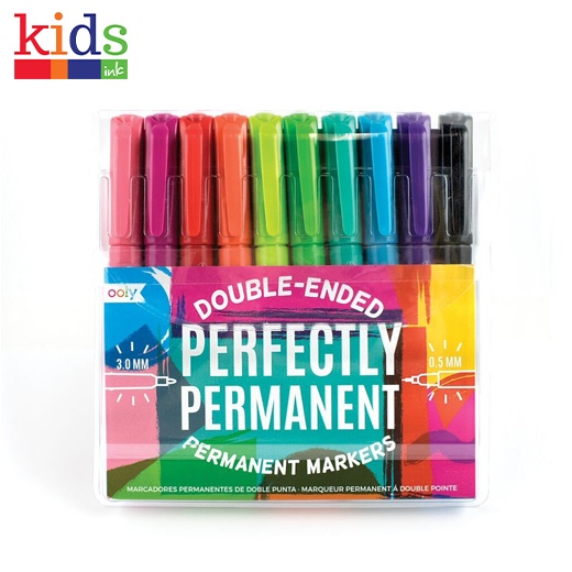 Ooly Perfectly Permanent Double Ended Markers Set Of 10 - Kids Ink ...