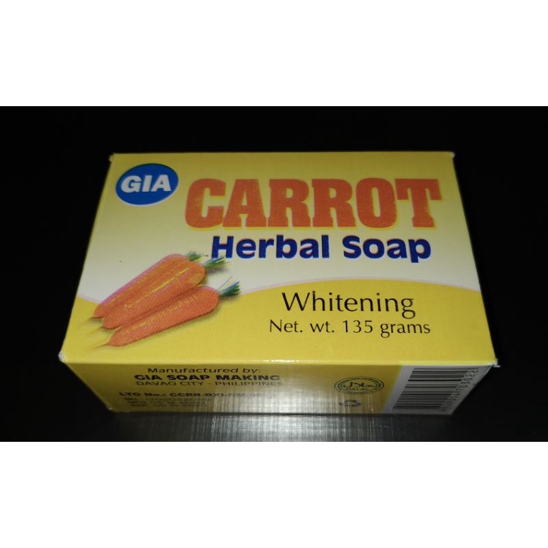GIA CARROT HERBAL WHITENING SOAP 135g | Shopee Philippines